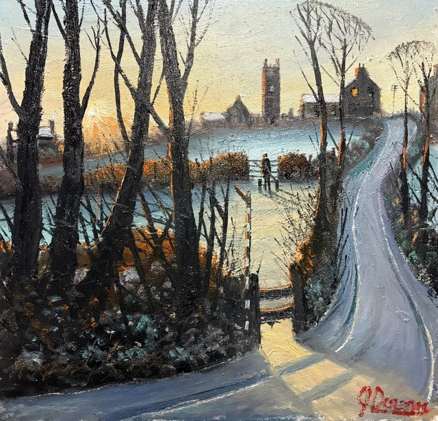 JAMES DOWNIE Large 60x60Cm Original Oil Painting The Stile £260.20 ...