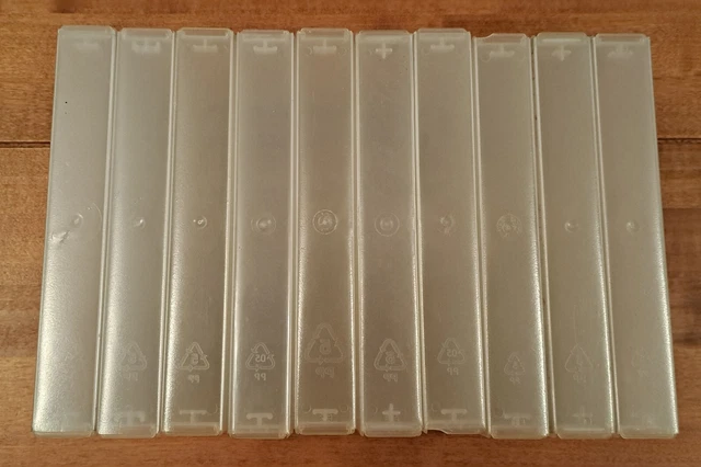 10 X EMPTY CLEAR VHS Video Small Box Cases Upcycle Storage Crafting ...