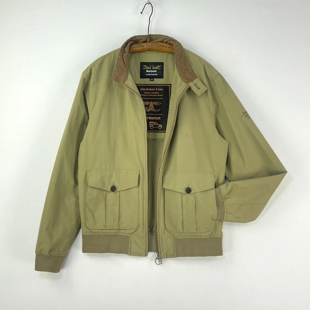 BARBOUR LAND ROVER Defender Belgae Jacket Mens Medium Stone Tan Beige ...