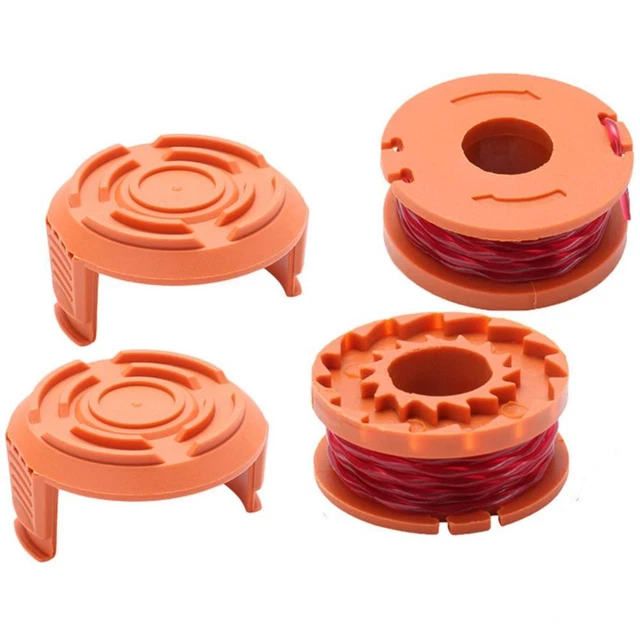 WEEDEATER WORX REPLACEMENT Spools Spool Cap with Worx WA0010 Trimmer ...