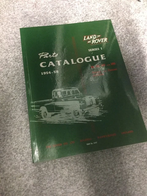 LAND ROVER PARTS catalogue series 1 1954-1958 £29.84 - PicClick UK