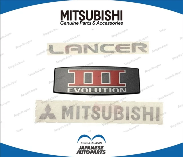 MITSUBISHI LANCER EVOLUTION EVO3 CE9A Genuine Rear Emblem Decal 3 Set ...