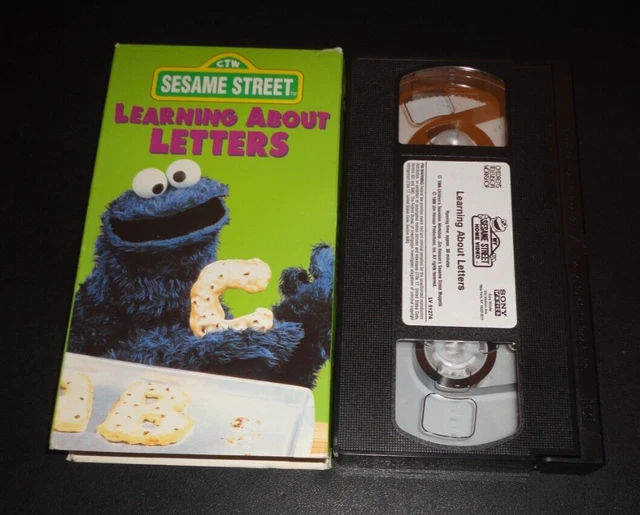 SESAME STREET : Learning About Letters (VHS, 1986) Rare Kids HTF Rare ...