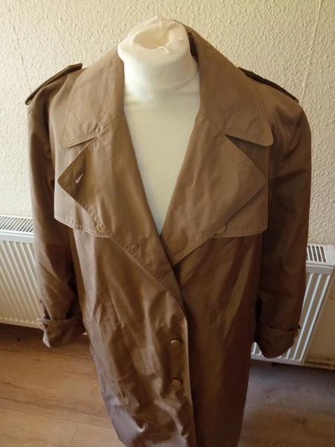 VINTAGE VEB ARNSTÄDTER Regenmantel Gr. 42/44 Pvc DDR Trenchcoat 60er ...