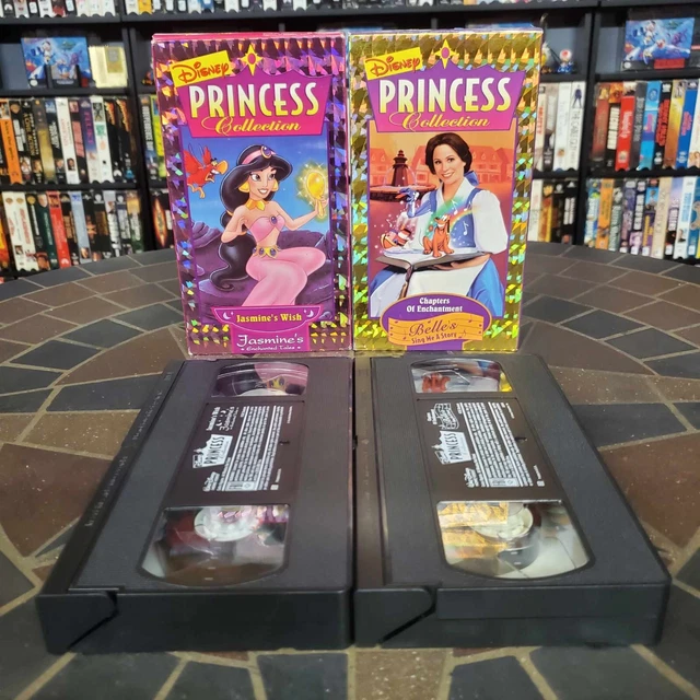 DISNEY PRINCESS COLLECTION VHS Jasmine & Belle Enchanted Tales Sing Me ...