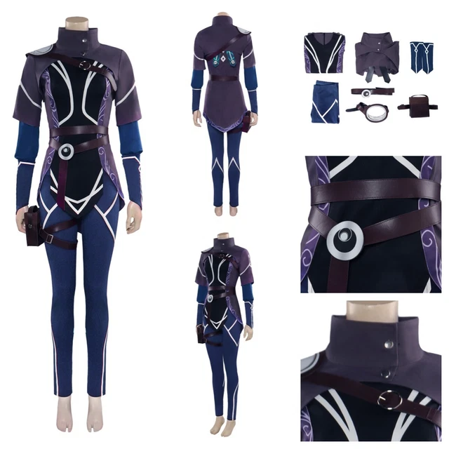 THE DRAGON PRINCE Rayla Cosplay Costume Halloween Carnival party ...