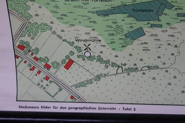 SCHULWANDKARTE ROLE MAP Wall Chart Erdkundliche Grundbbegriffe ...
