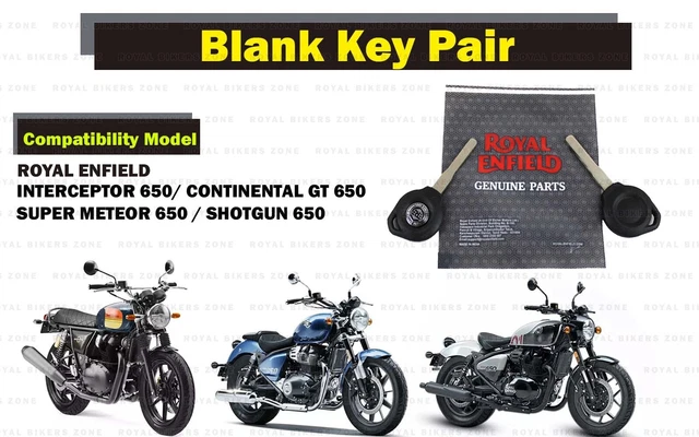 ROYAL ENFIELD &INTERCEPTOR/GT/SUPER Meteor/Shotgun 650 Blank Key Pair ...