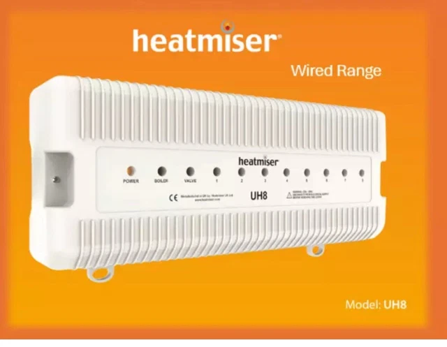HEATMISER UH8 230V 8 Zone Underfloor Heating Wiring Centre with Status ...