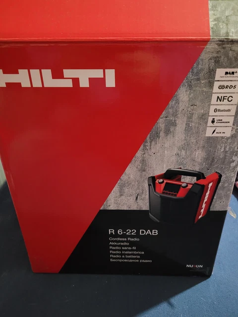 HILTI NURON AKKU-BAUSTELLENRADIO R 6-22 Hilti Radio DAB Bluetooth u.v.m ...