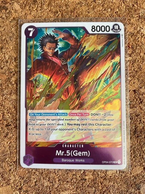 ONE PIECE TCG Mr.5 (Gem) OP04-072 R £0.99 - PicClick UK