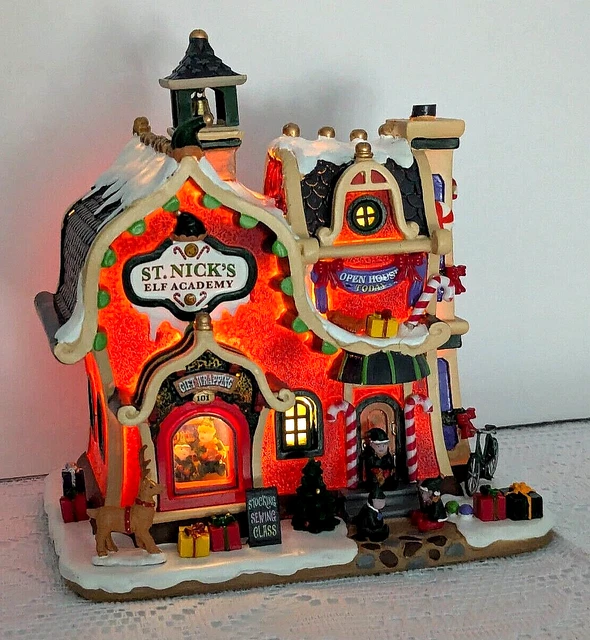 LEMAX ELF ACADEMY Christmas Village St Nicks Elves School Learning ...