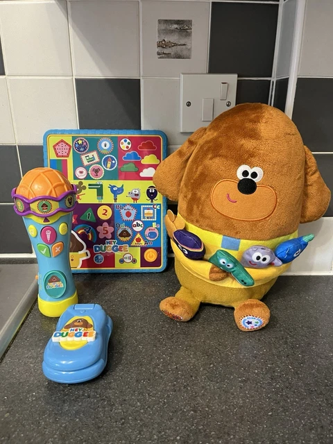 CBEEBIES HEY DUGGEE Toys Bundle Learning Pad Phone Microphone & Talking ...