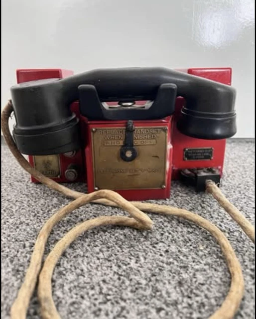 BRITISH ARMY WW2 field telephone set F MK/1 red vintage UNTESTED £73.52 ...