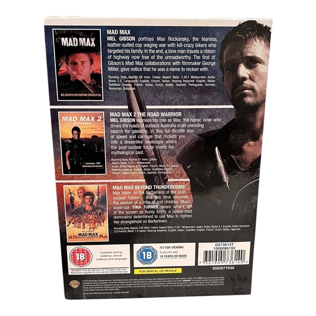 MAD MAX THE Complete Collection Post-Apocalyptic Action (1979-2024 DVD ...
