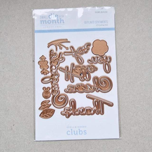 OUTLINED SENTIMENTS SMALL Die Of The Month (Spellbinders Paper Arts) £5 ...