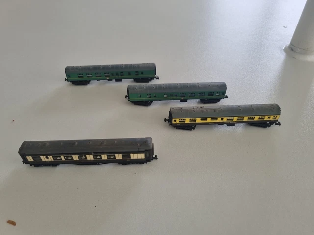4 X N GAUGE Coaches Carriages Faller Graham Farish Hornby £12.50 ...