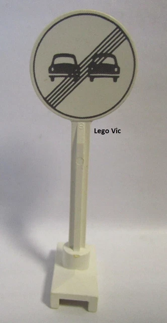 LEGO 14PB01 CITY Road Sign Panneau Signalisation End Overtaking 6306 ...