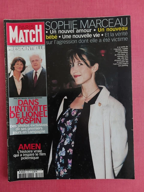 PARIS MATCH N°2754- MARS 2002- Sophie MARCEAU- JP VIDAL/S AMIEZ ...
