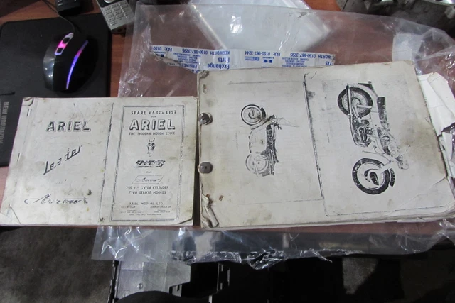VINTAGE ARIEL ARROW Ariel Leader Parts List Setup Service Manual Lot ...