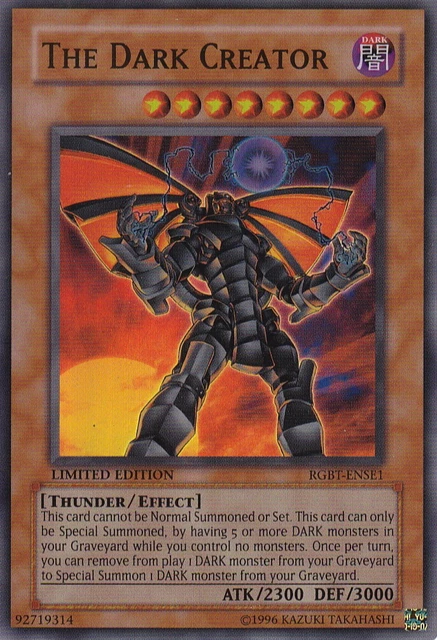 YU-GI-OH! TCG - The Dark Creator Super Rare Card RGBT-ENSE1 (Konami) $19.99 - PicClick AU