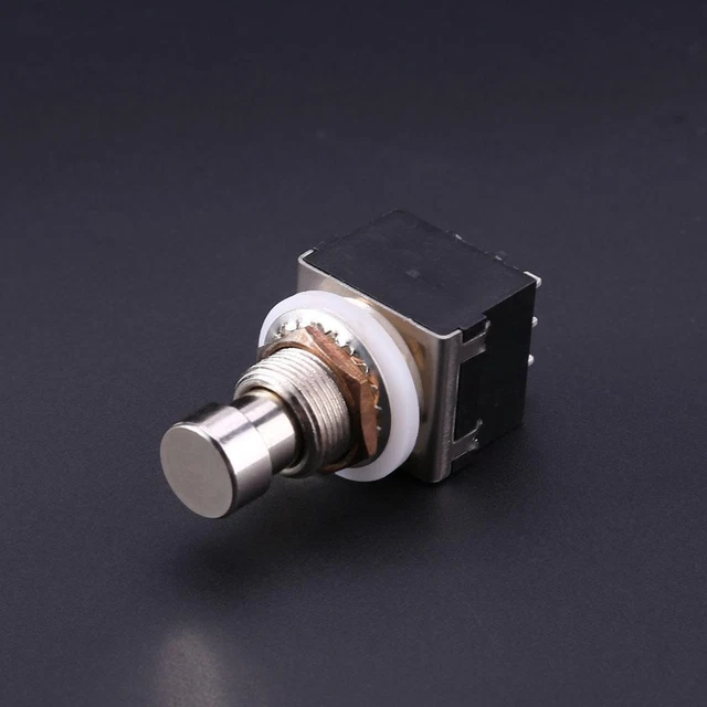 3pdt 9pin Push Button Foot Switch Fr Diy Guitar Effect Pedal Stomp 12