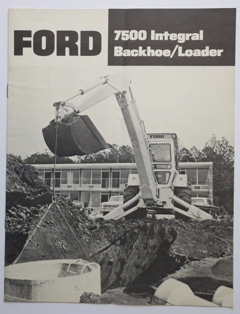 FORD TRACTOR 7500 Integral Backhoe Loader Dealer Brochure - English ...
