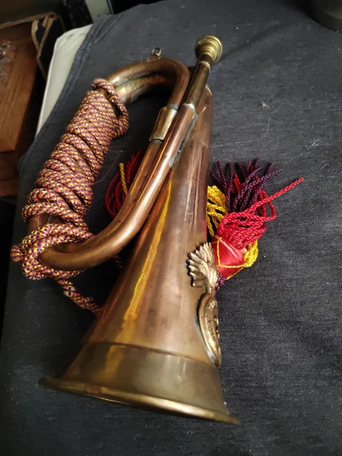 VINTAGE ROYAL WELSH Fusiliers 23 Brass Copper Military Bugle £23.90 ...