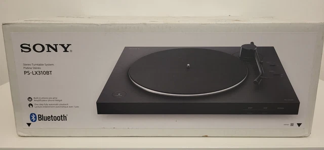 SONY PS-LX310BT TURNTABLE Bluetooth Black Phono Pre-Amp Vinyl Record ...