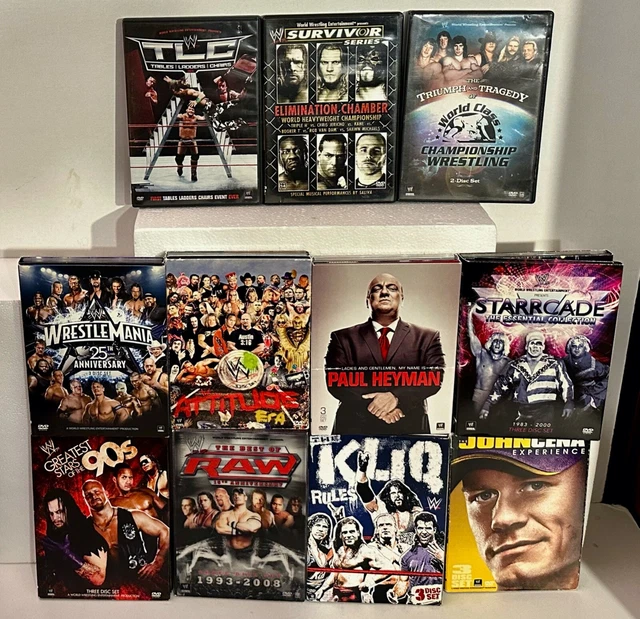 11 WRESTLING DVD WWE RAW/Stars of 90s/15th Anniversary/Survivor Series ...