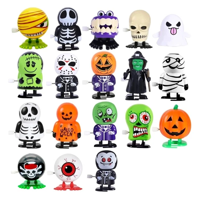 HALLOWEEN WINDUP TOY18PCS Clockwork Spring Jumping Kids Goodie Bag Toy ...