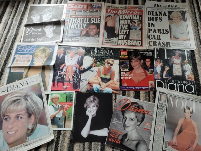 CUTTINGS & TRIBUTES Princess Lady Diana Newspaper September 1997 Mail ...