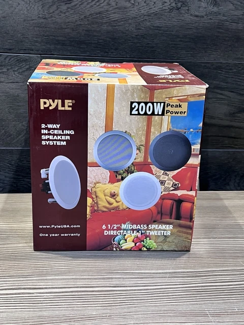 PYLE PDIC61RD 2 Way In Ceiling Speaker System 6 1/2" Midbass NEW In Box ...