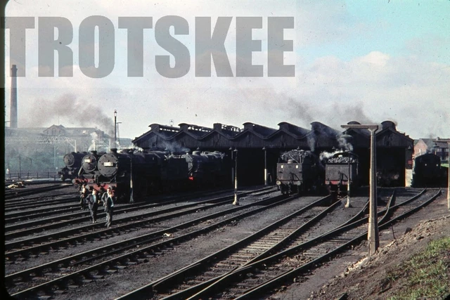 35MM SLIDE BR British Railways Scene View Stockport Edgeley Shed 1961 ...