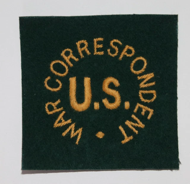 WWII PATTERN US Army War Correspondent Uniform Shoulder Patch Badge #2 ...