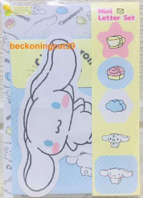SANRIO CHARACTER CINNAMOROLL Mini Letter 15 Envelope 5 Stickers SET ...