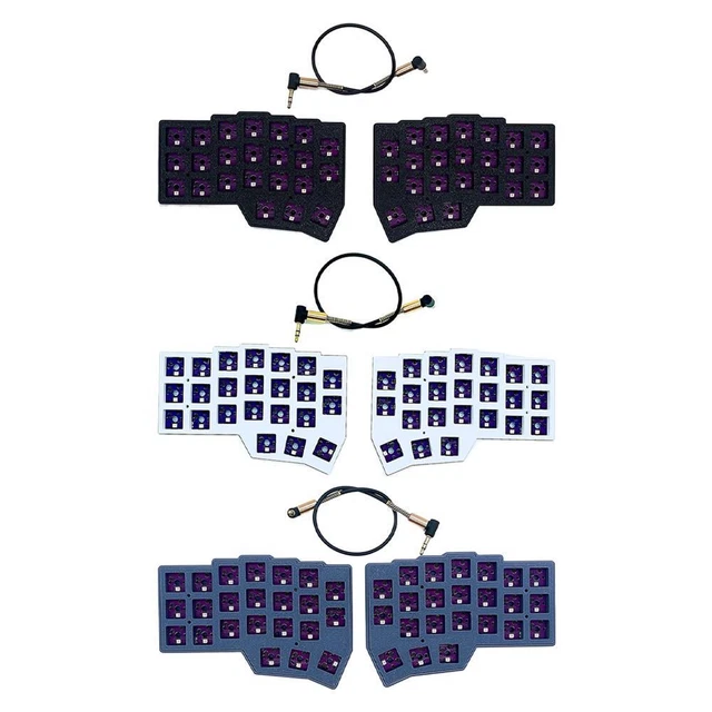 WIRED SPLIT KEYBOARD Left Right Hand Keyboard Kit Hot Swap Ergonomics ...