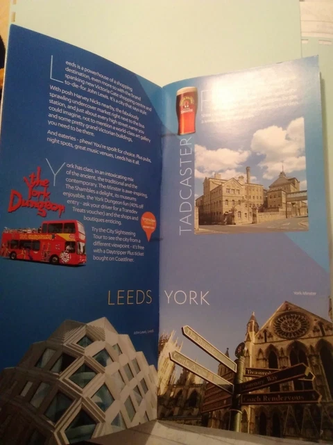 BUS TIMETABLE COASTLINER Leeds York Malton Whitby Scarborough cityzap ...