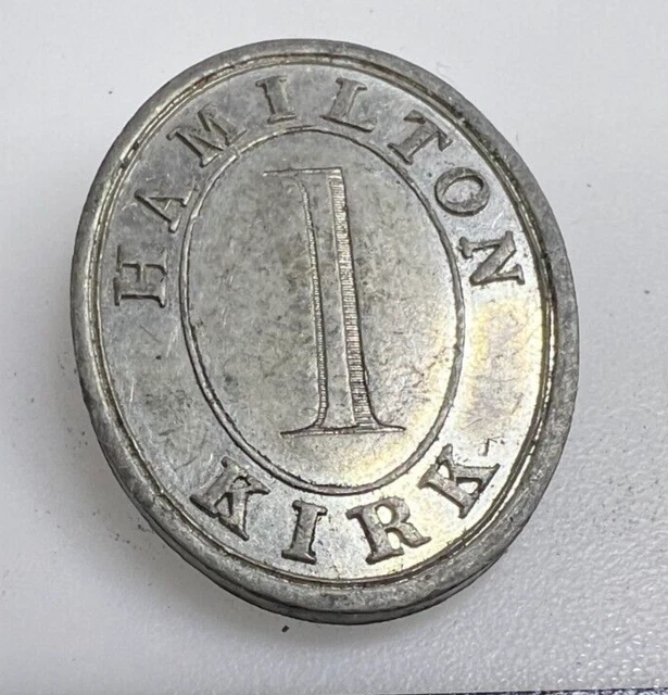 ANTIQUE COMMUNION SCOTTISH Communion Token Hamilton Church 1853 Bz3118 ...