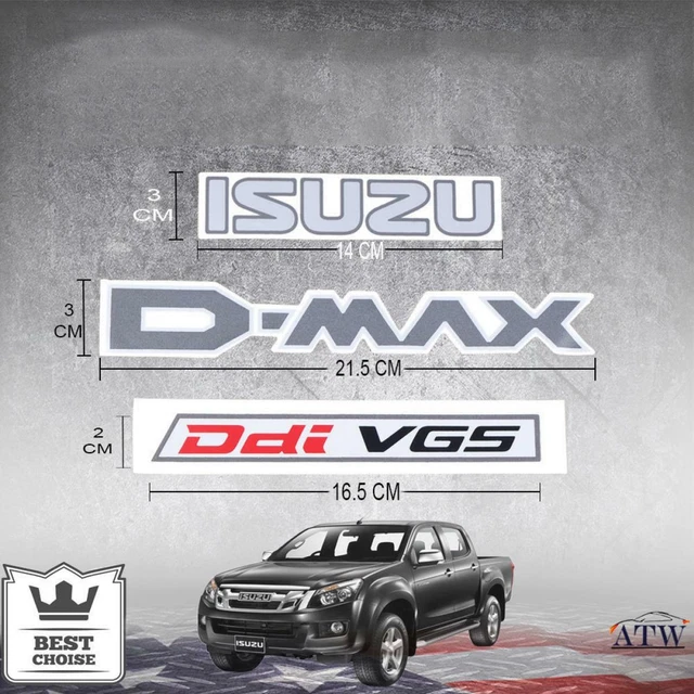 LOGO STICKER BADGE Decal Plate ISUZU D-MAX Ddi VGS Fit Isuzu Dmax EUR ...
