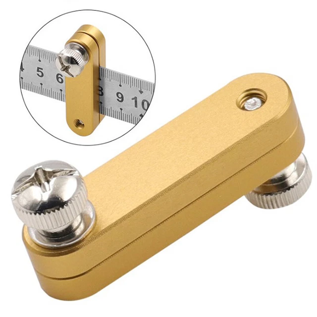STEEL RULER POSITIONING Block Woodworking Scribe Drawing Mark Line Ga ...