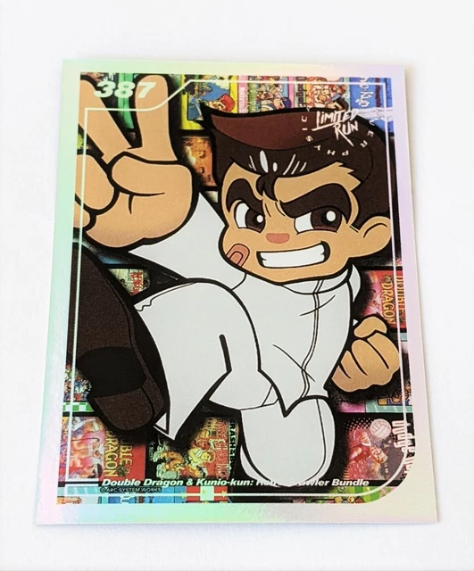 DOUBLE DRAGON KUNIO Kun Retro Brawler SILVER Trading Card 387 Limited ...