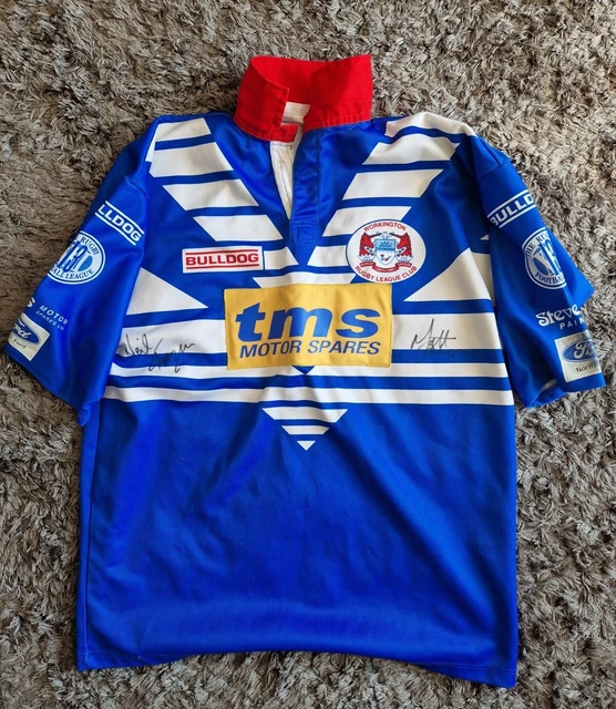 VINTAGE WORKINGTON TOWN Rugby League Match Worn & Signed Shirt / Jersey ...