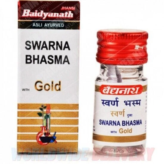 1X BAIDYANATH SWARNA Bhasma 1000mg (1g) Ayurvedic Bhasma for Debility ...