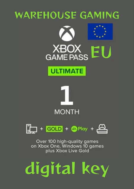 XBOX GAME PASS ULTIMATE LIVE GOLD+ EA 1 MONTH Digital Key EU/DE/UK EUR ...