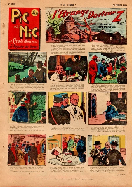 PIC ET NIC n°38. 1945. Roger ROUX. BE (CLA 172) EUR 12,00 - PicClick FR