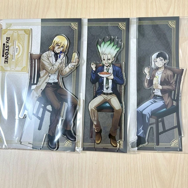 DR.STONE CLASSIC AMOCAFE 2025 Acrylic Stand Figure Senku Gen set of 3 ...