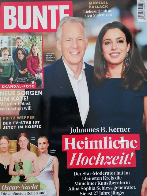 ZEITSCHRIFT BUNTE (FRITZ Wepper, Kate, Johannes B. Kerner, W. Myhre ...