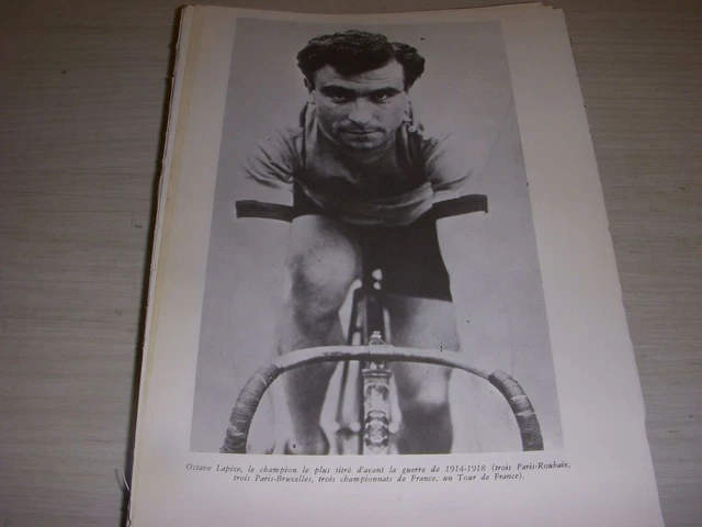 CYCLISME COUPURE LIVRE F256 Octave Lapize Le Plus Titre Avant 1914-1918 ...
