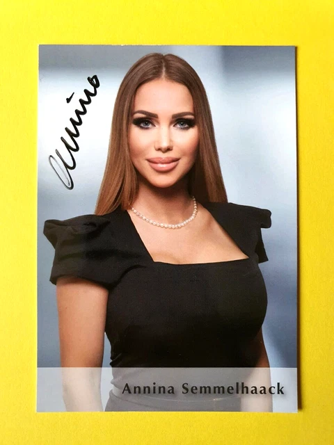 ANNINA SEMMELHAACK/UCATIS MODEL Autogrammkarte Signed 10x15cm ...